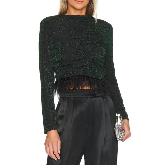 SAYLOR | Tops | New Saylor Amiri Top In Blackemerald | Poshmark